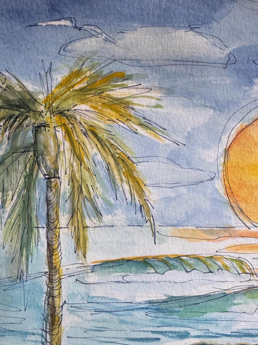 Original Seascape Watercolor Painting – Ocean Wall Art, Coastal Beach ...