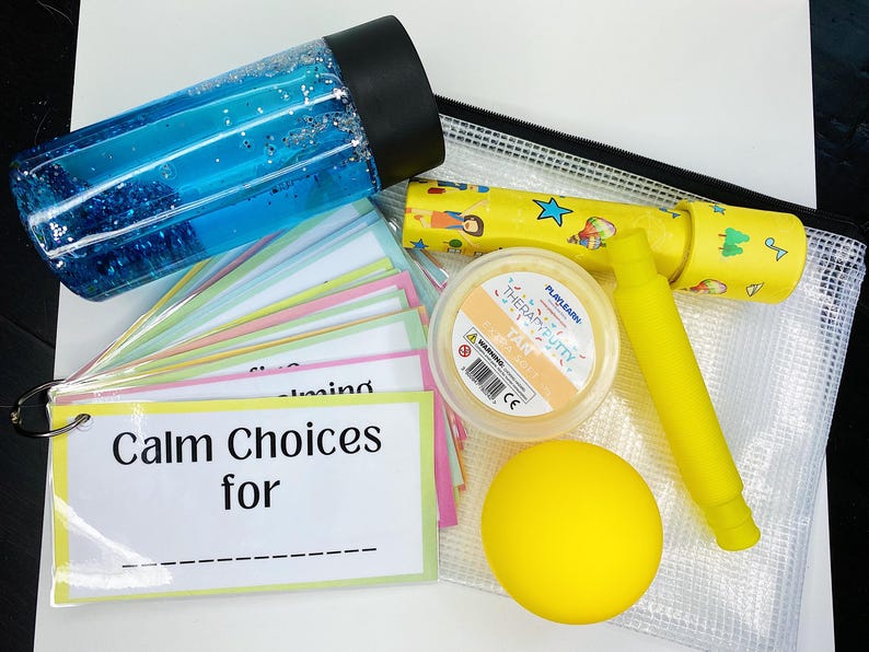 Sensory Calming Bag: Autism Travel Kit With Fidget Toys - Etsy