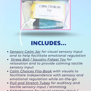 Sensory Calming Bag: Autism Travel Kit With Fidget Toys - Etsy