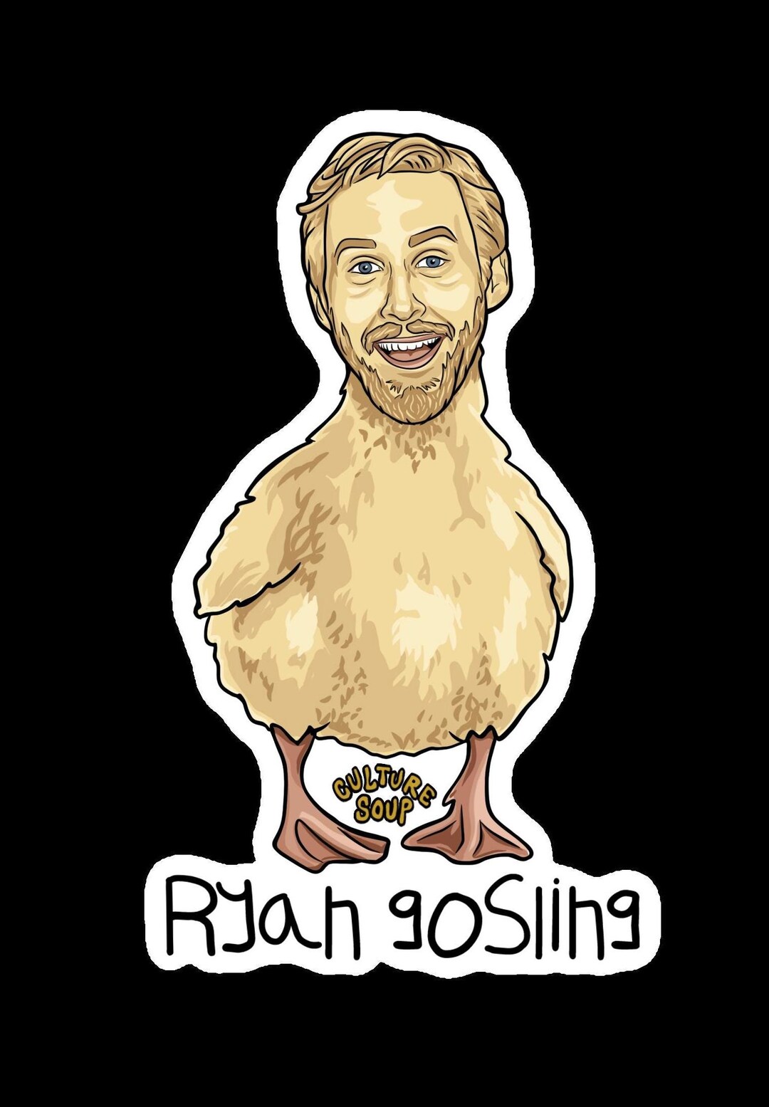 Ryan Gosling Duck Meme - Waterproof Vinyl Sticker - Etsy