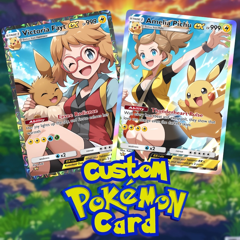 Custom.pokemon Cards - Etsy