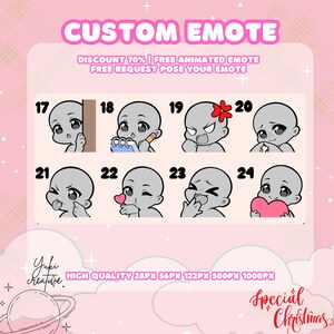 Custom Twitch Emotes Animated Emote Cute Streamer Emojis Cute Anime ...