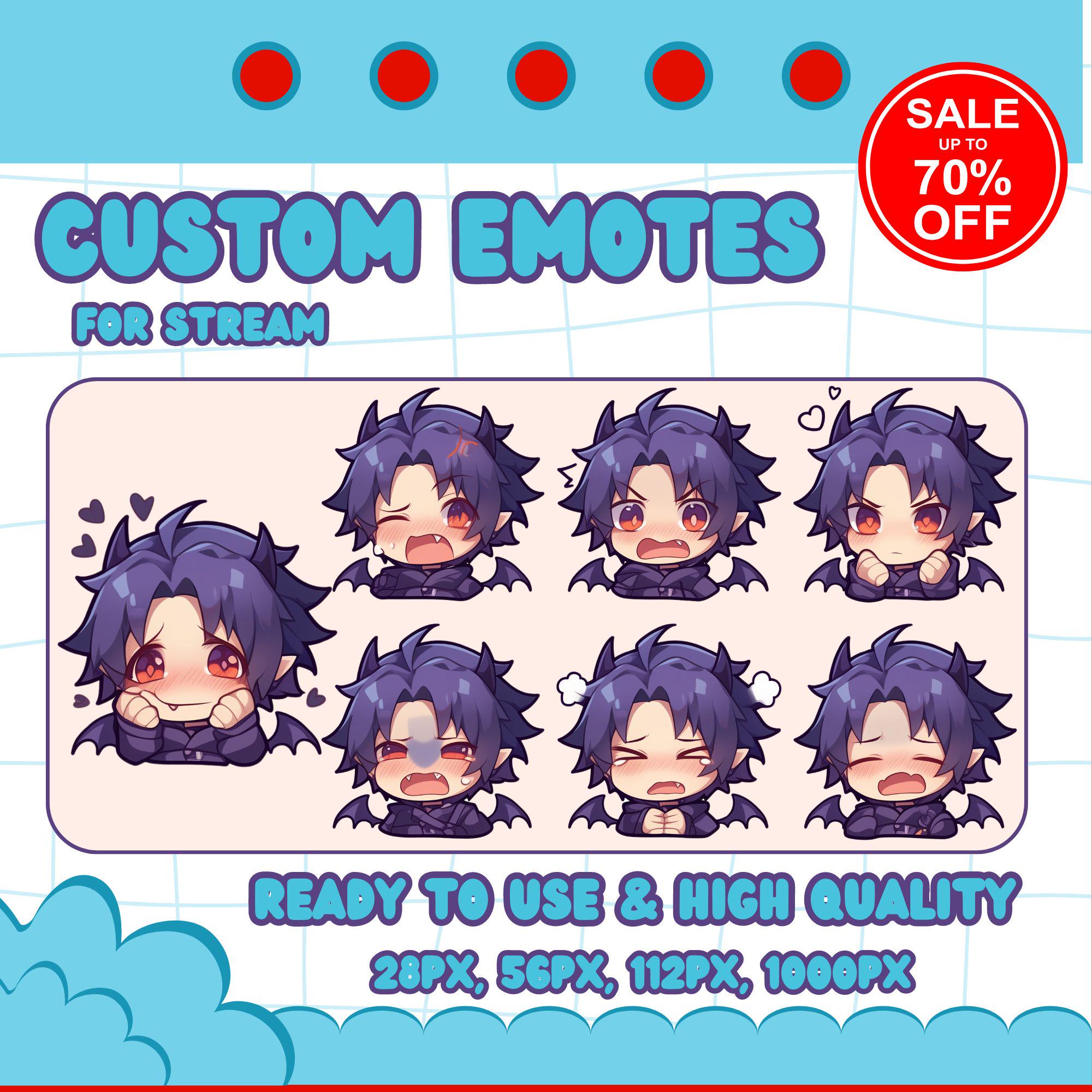 CUSTOM Twitch Emotes, Twitch Emoji, Kick Emotes, Custom Emote, Vtuber ...