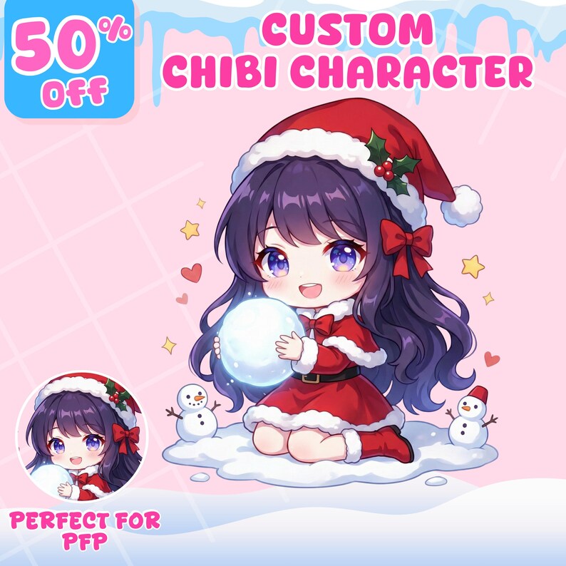 Custom Chibi Anime Character Commission | Chibi Character | Chibi Icon ...