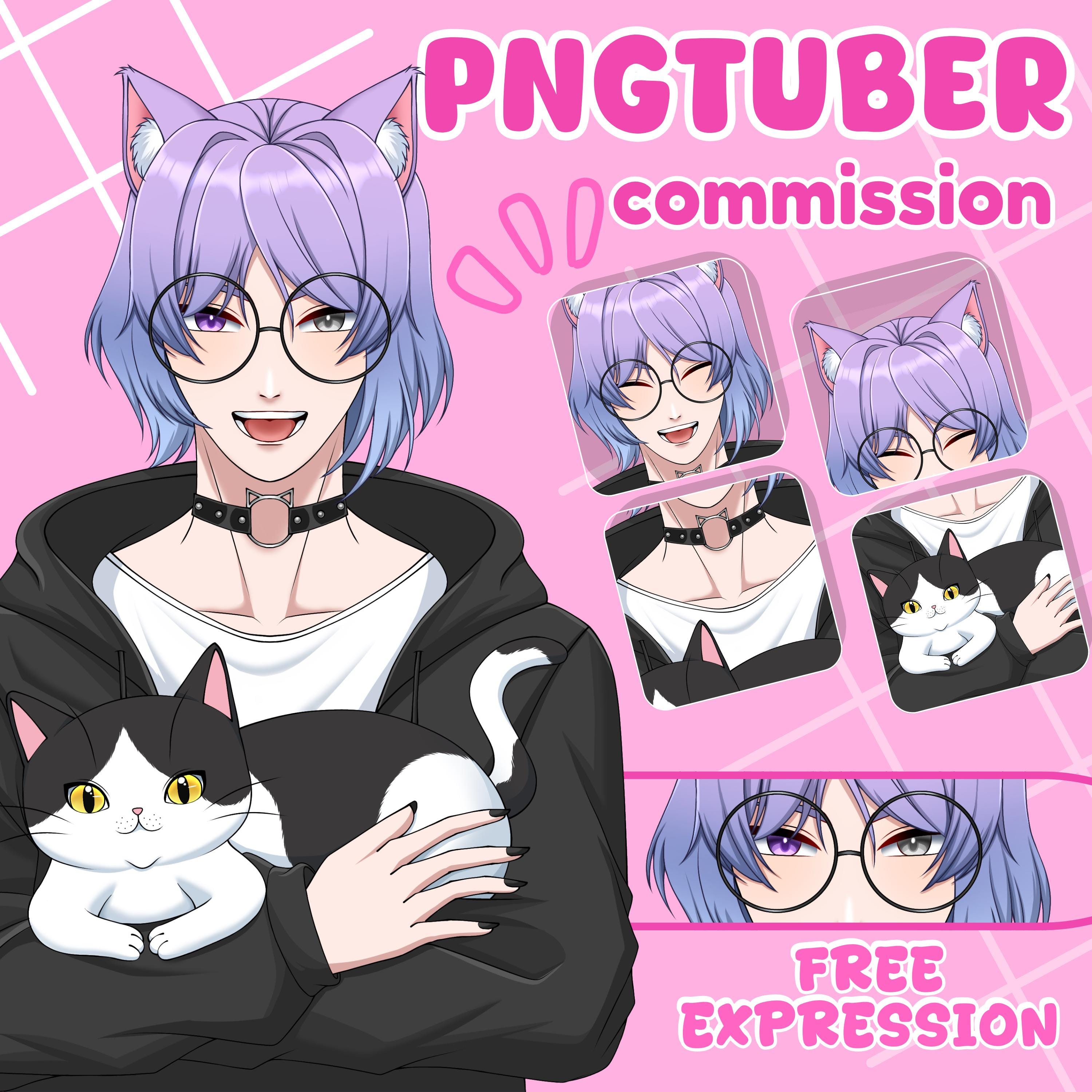 Custom Anime Pngtuber Model | Custom Pngtuber Avatar | Chibi Pngtuber ...
