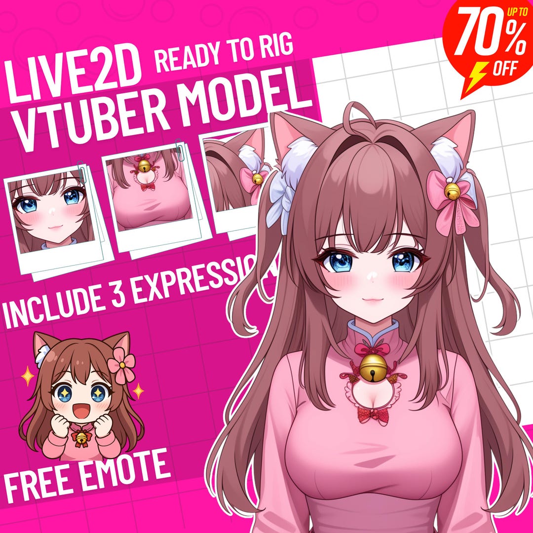 Modelo VTuber personalizado / Modelo Live2D / Activo VTuber / Rigging ...