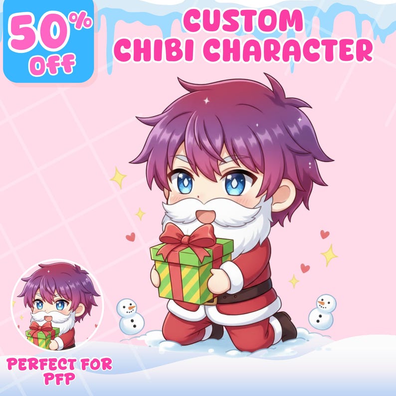 Custom Chibi Anime Character Commission | Chibi Character | Chibi Icon ...
