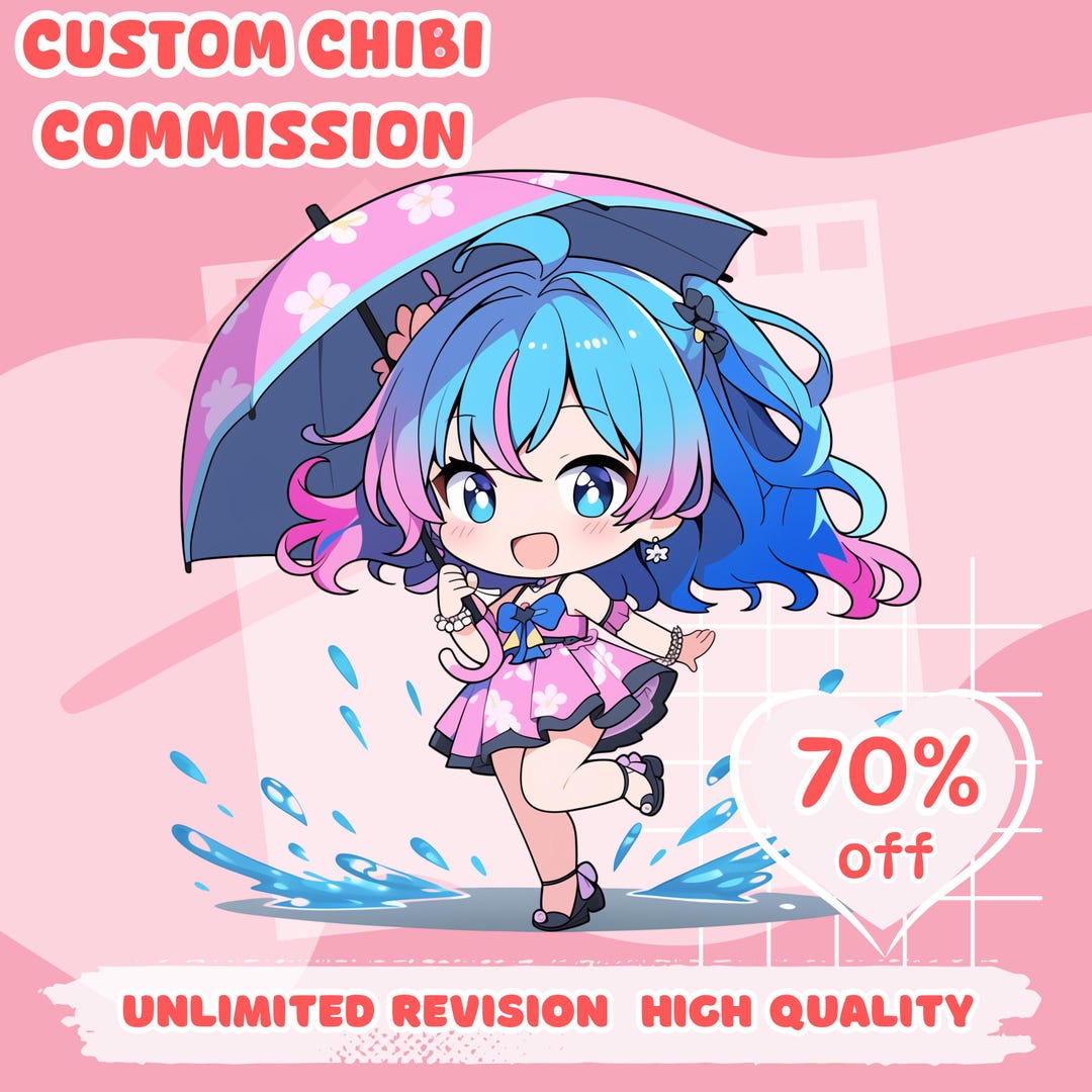 Custom Chibi Character, Chibi Commission, Chibi Anime, Chibi Logo, Cute ...