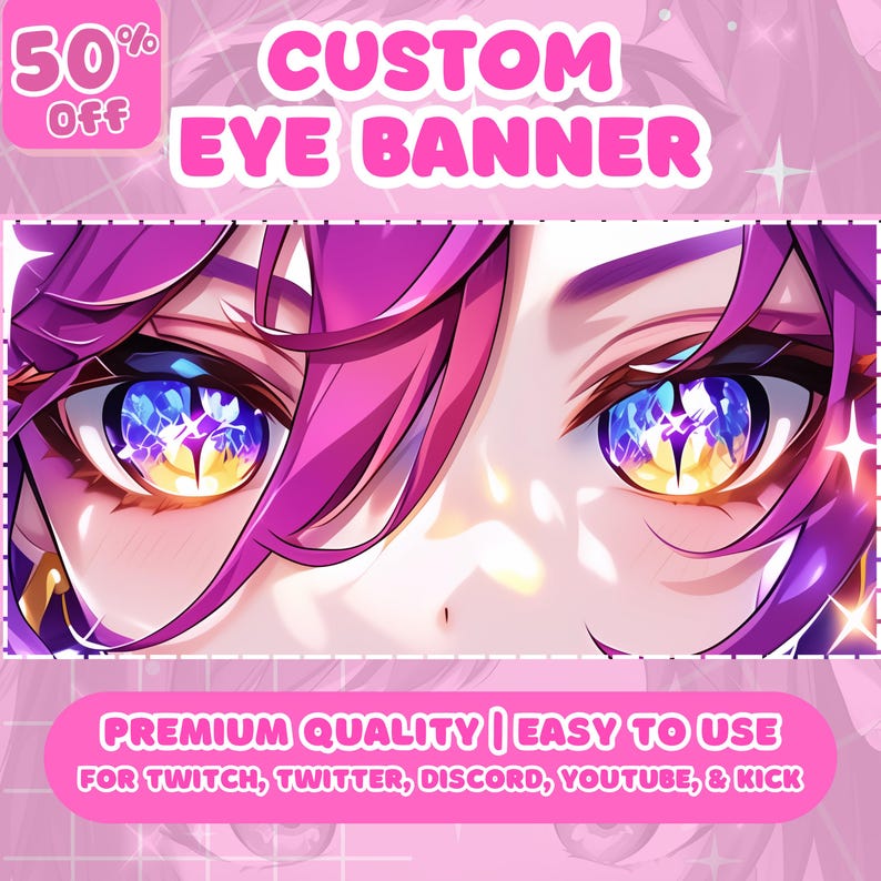 Custom Eye Banner : Twitch Banner, Personalized Design, Twitter ...