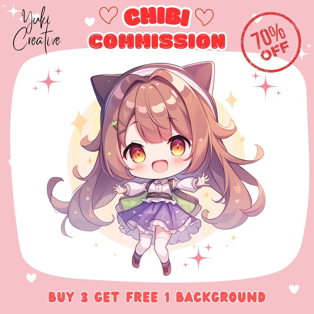 CUSTOM CHIBI Custom Chibi Anime, Chibi Character, OC, Chibi Emotes ...