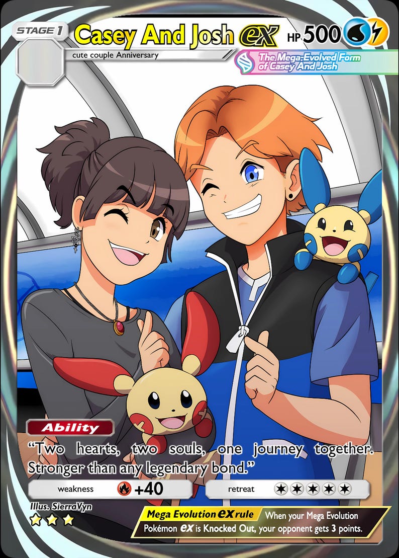 Custom Pokemon Card/personalized TCG Pokemon Gift/digital Pokemon Card ...