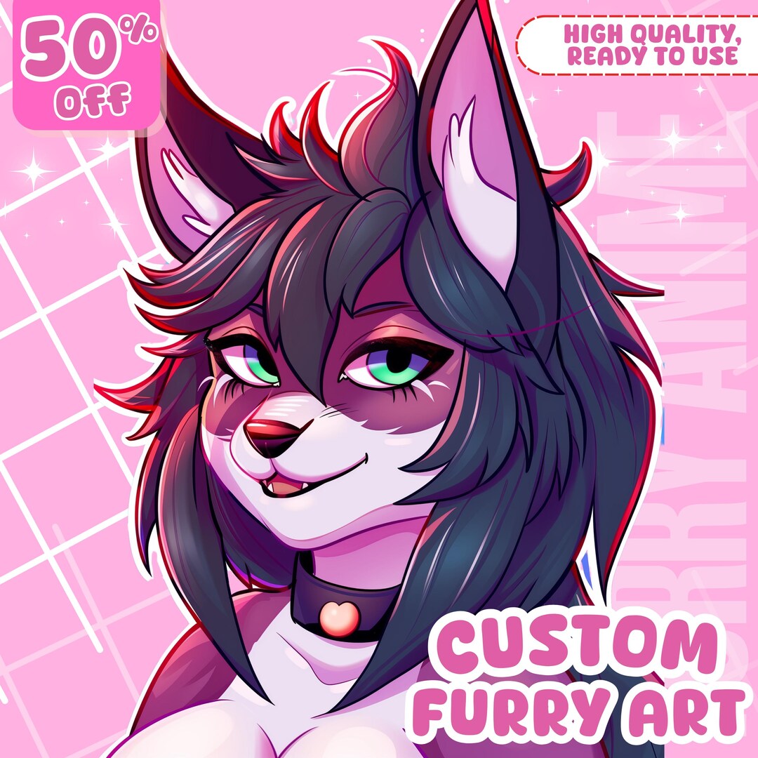 Custom Furry Art Commission | Anime Furry Headshot Icon PFP | Fursona ...