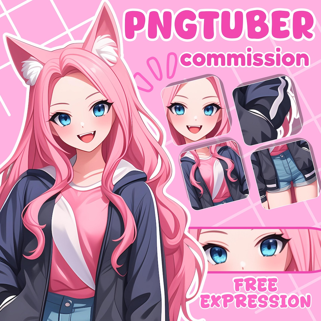 Custom Anime Pngtuber Model | Custom Pngtuber Avatar | Chibi Pngtuber ...
