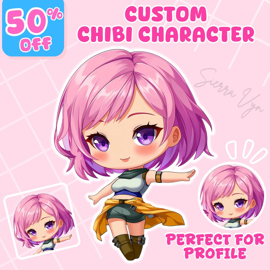 Custom Chibi Anime Character Commission | Chibi Character | Chibi Icon ...