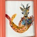 Mermaid Deer Painting Folk Art Print - Etsy