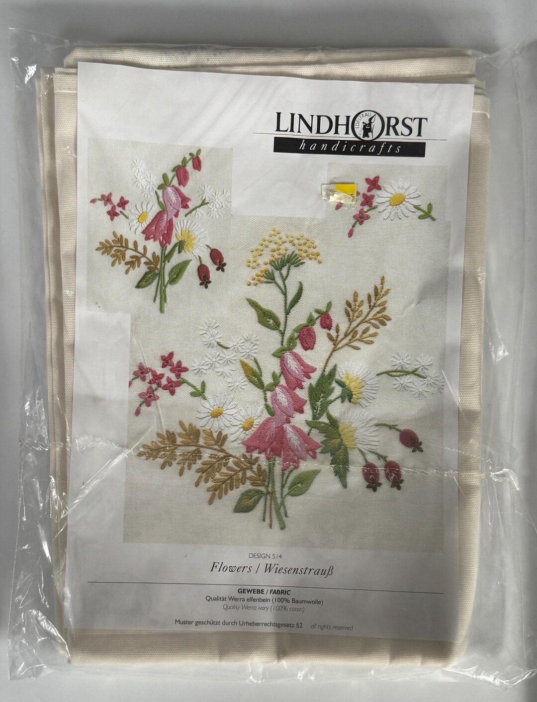 Lindhorst Handcrafts Stamped for Embroidery Tablecloth “flowers”. 50”x70”. - Etsy