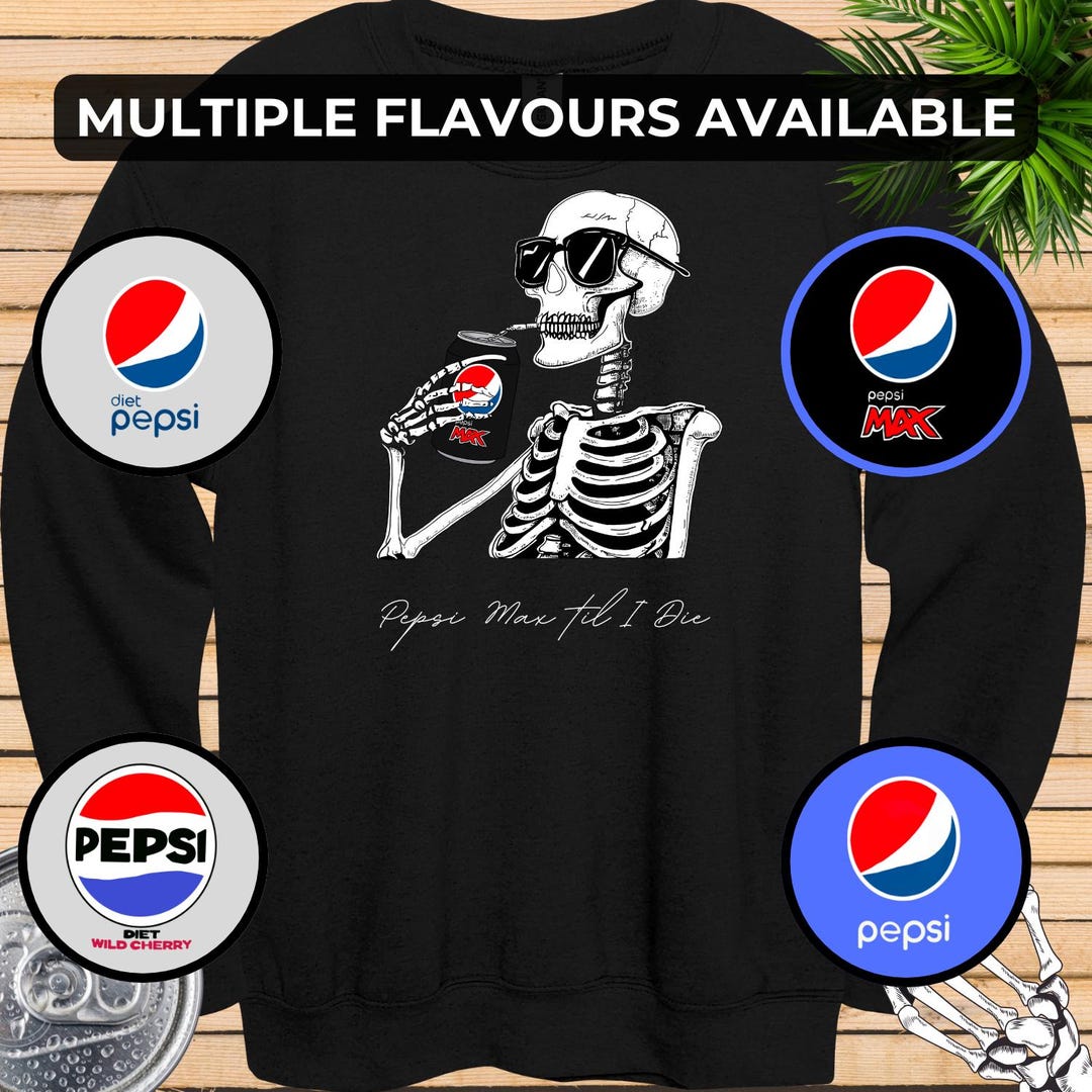 Pepsi Max Skeleton Sweatshirt: Edgy Drinker Gift - Etsy