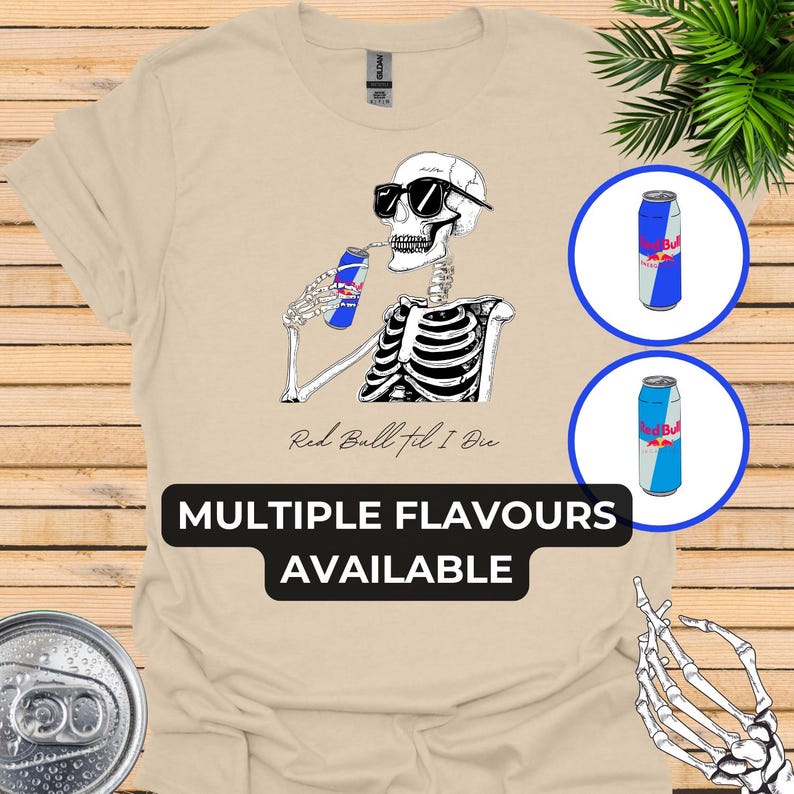 Red Bull Shirt Skeleton Red Bull Gift for Him Custom Design Multiple ...