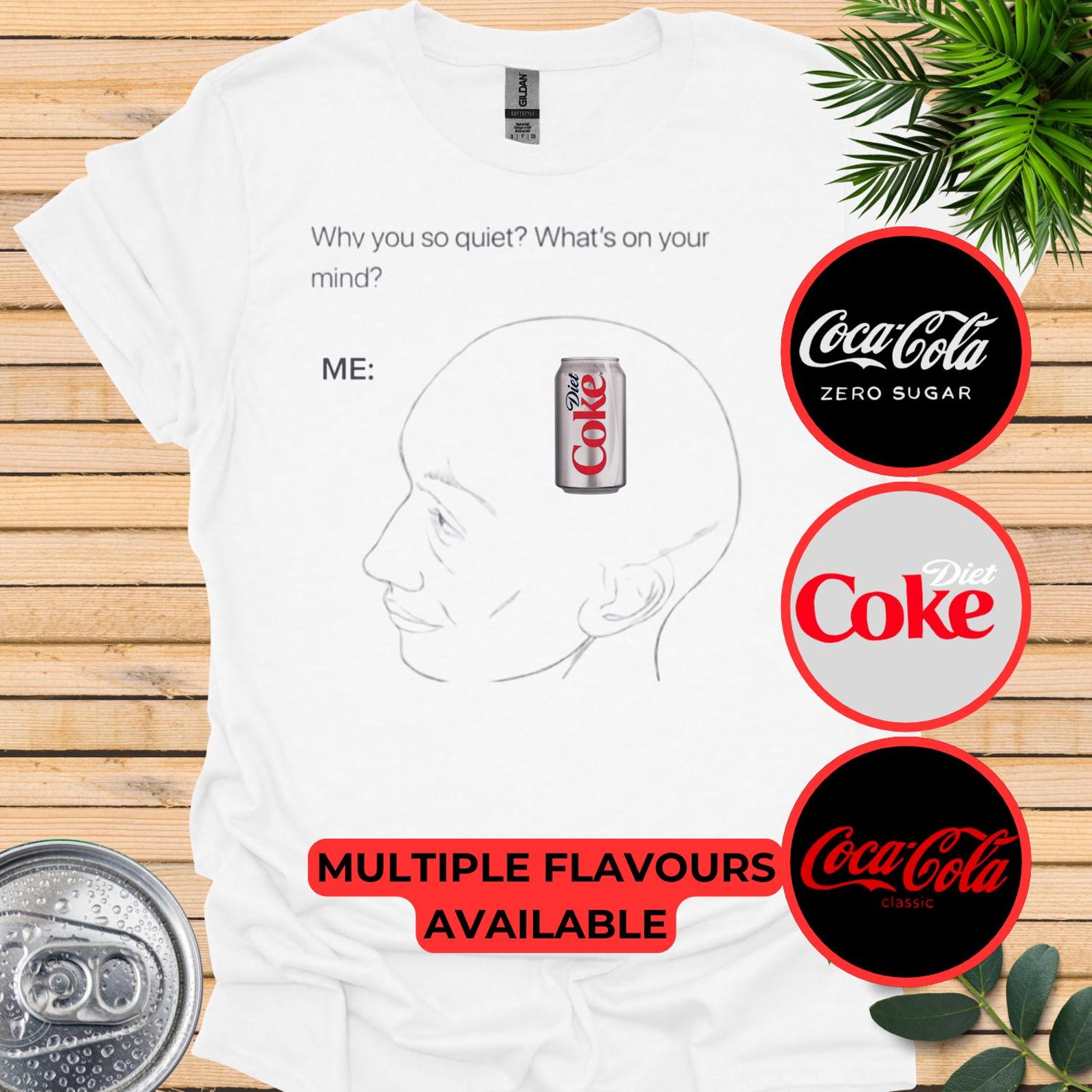 Diet Coke Zero T-shirt Coca Cola Funny Coke Drinker Top Joke Present ...