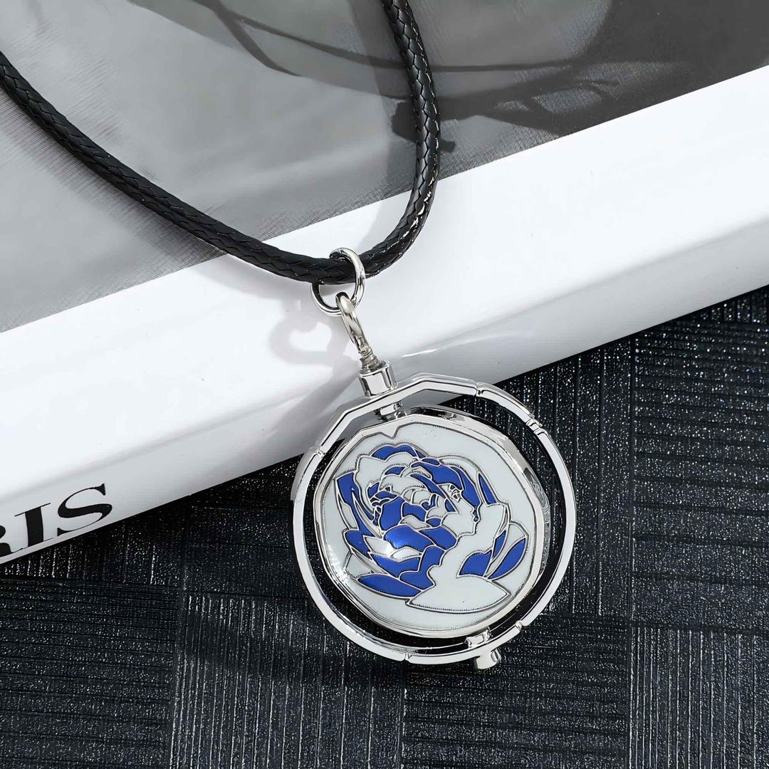 Arcane Blue Rose Jinx Necklace, League of Legends Jewellery Gifts - Etsy