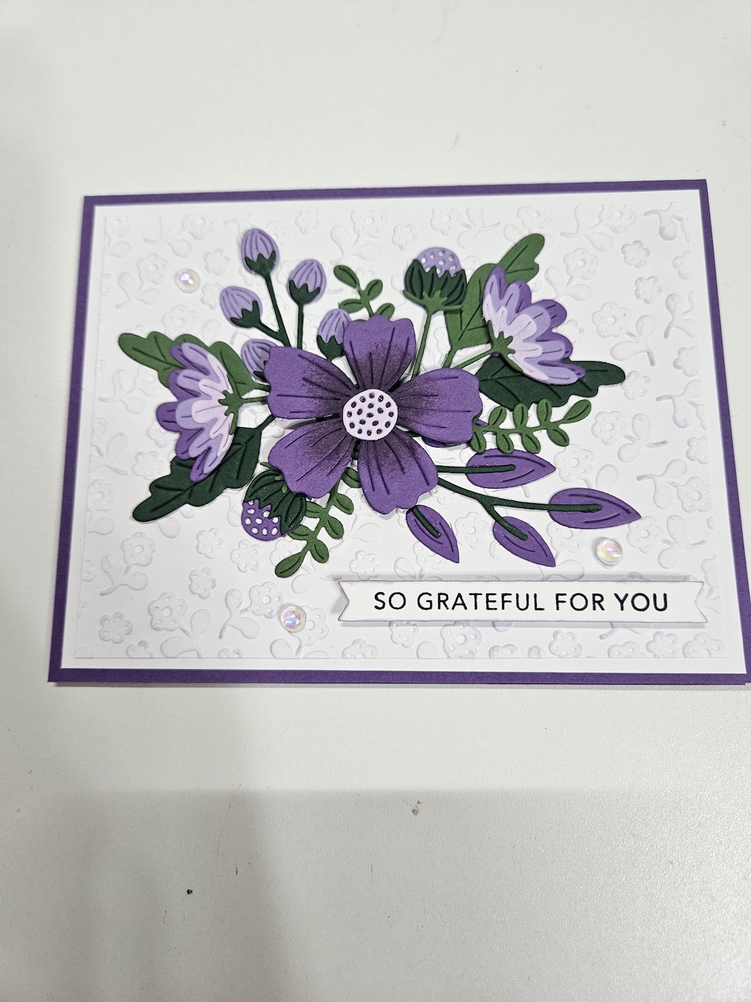 Card With Flowers - Etsy