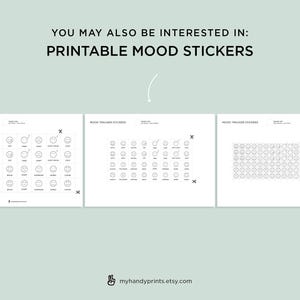 Weekly Mood Tracker, Printable Mood Journal, Emotion Tracker, Mood ...