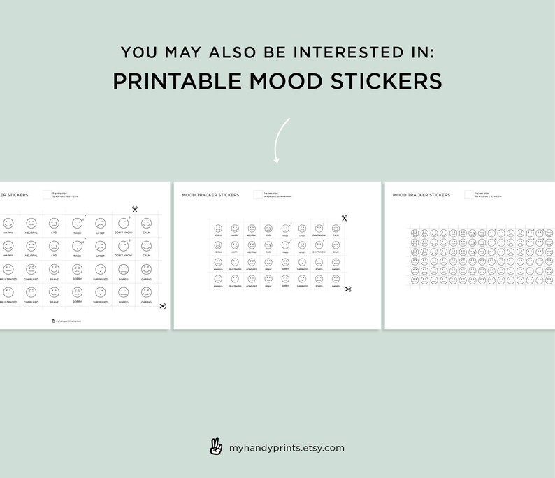 Weekly Mood Tracker, Printable Mood Journal, Emotion Tracker, Mood ...