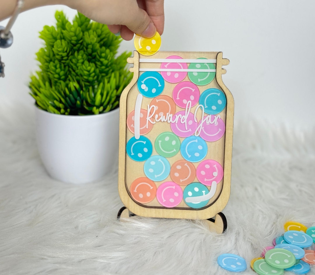 Smiley Face Reward Jar,teacher Gift,back to School Gift,colorful ...
