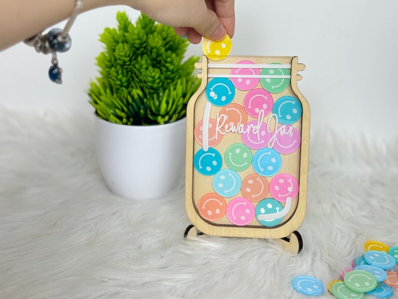 Magnet Smiley Face Reward Jar,colorful Classroom Decor Teacher Gifts ...