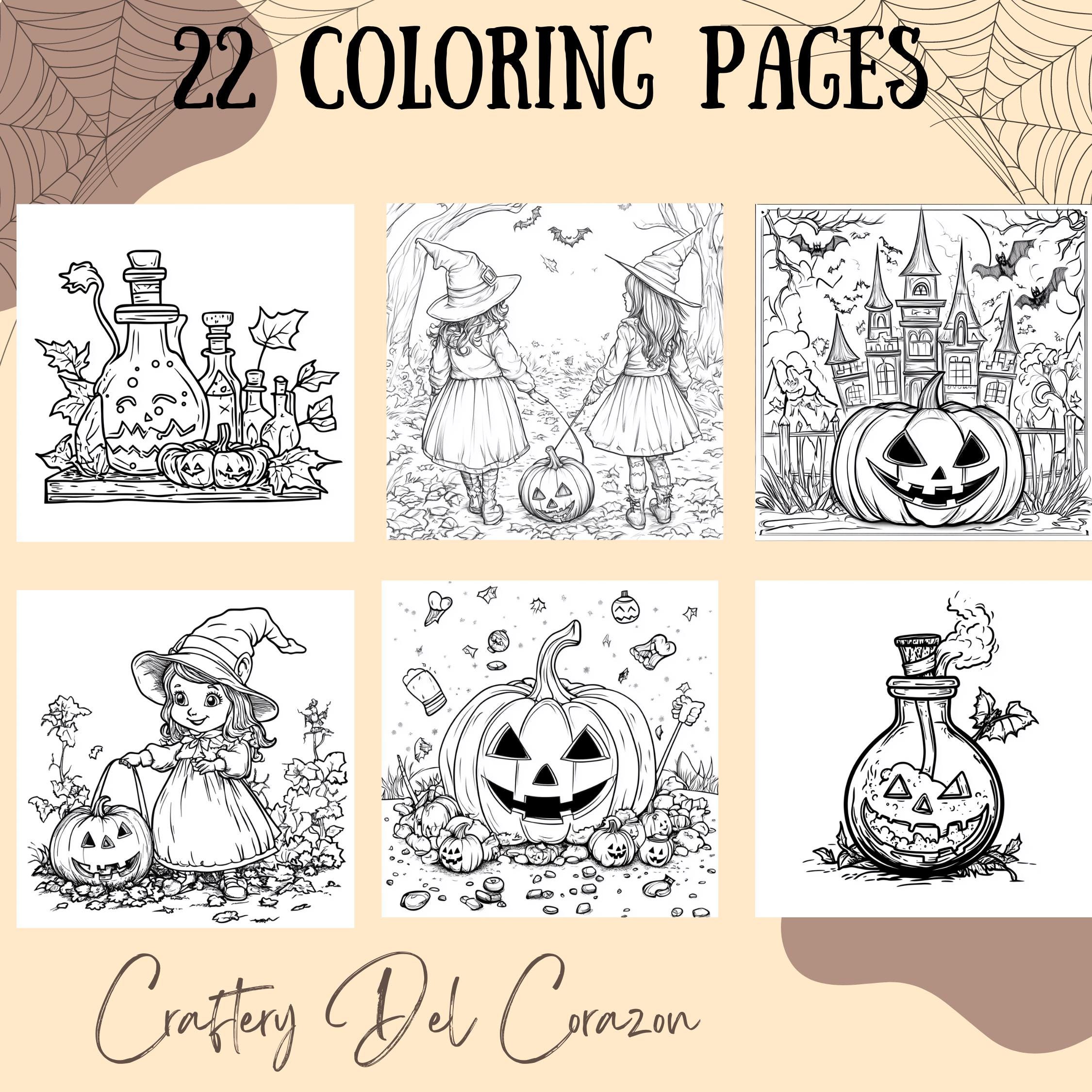 22 Halloween Coloring Pages ,printable Halloween Coloring Sheets ...
