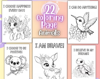 18 Printable Coloring Pages for Toddlers & Kids - Positive Affirmations ...
