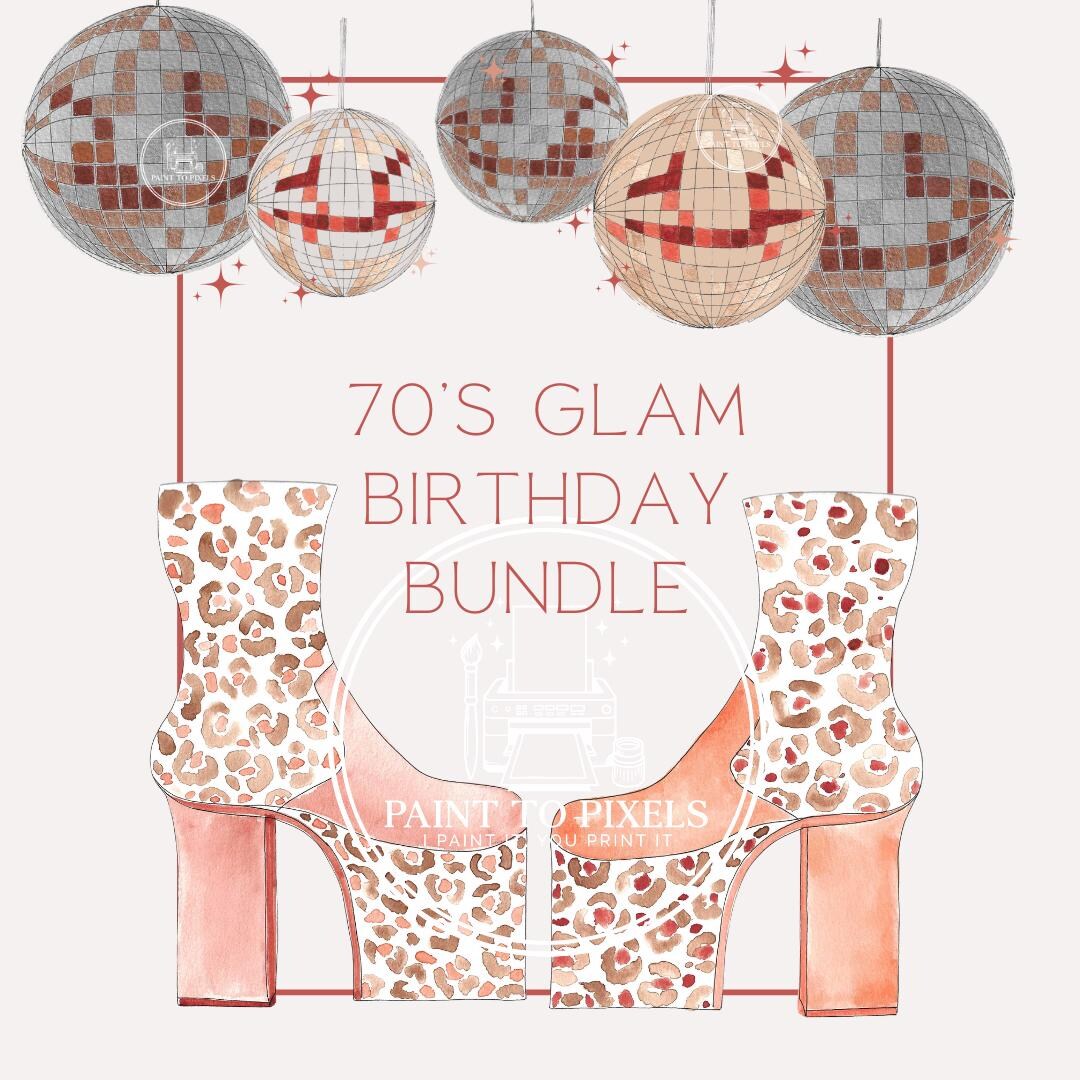 70's Glam Birthday Bundle, Disco Ball, Disco Ball Decor, 50th Birthday ...