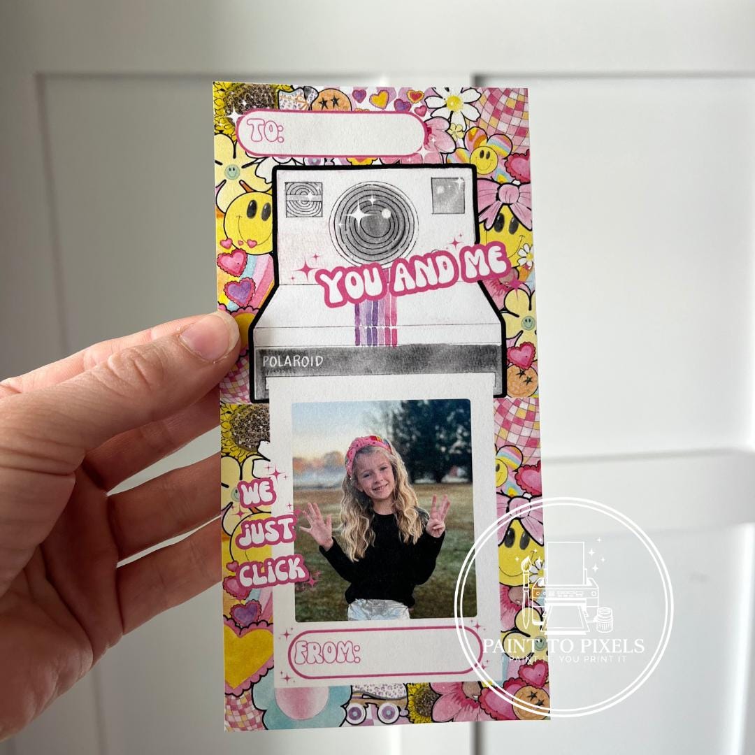 Retro Polaroid Valentine Printable, Personalized Valentine Card ...