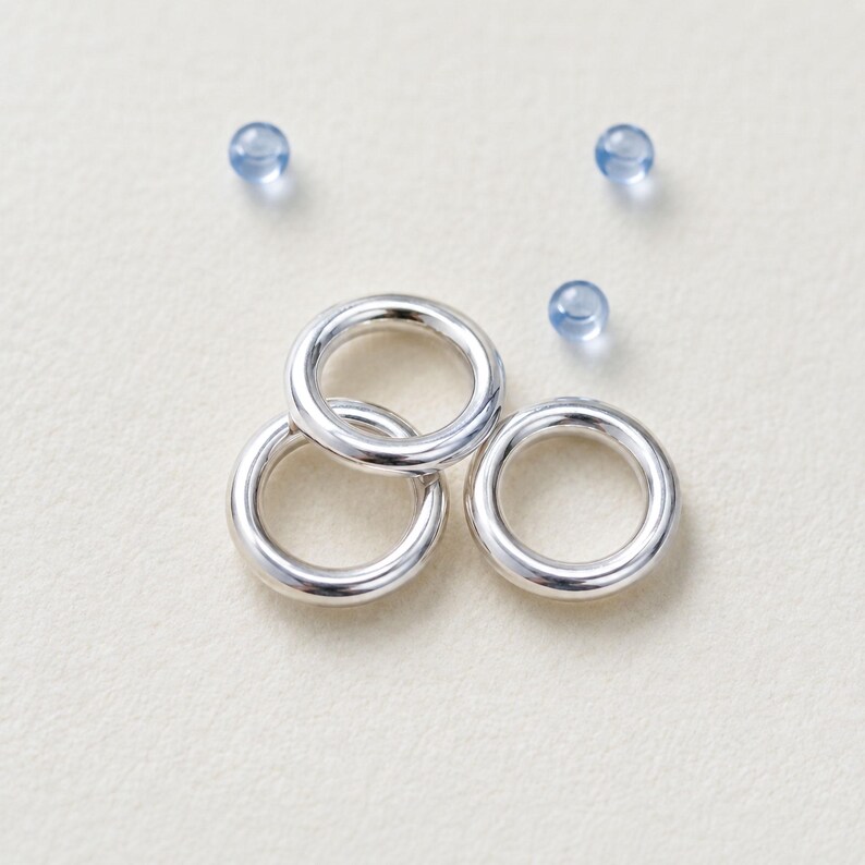 8mm Silver Plated Soldered Closed Jump Rings 1.5mm Jewellery Findings ...