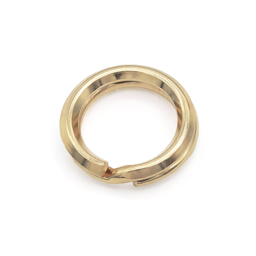 9ct Gold Split Ring 5mm | Yellow 9K Double Jump Ring for Charms ...