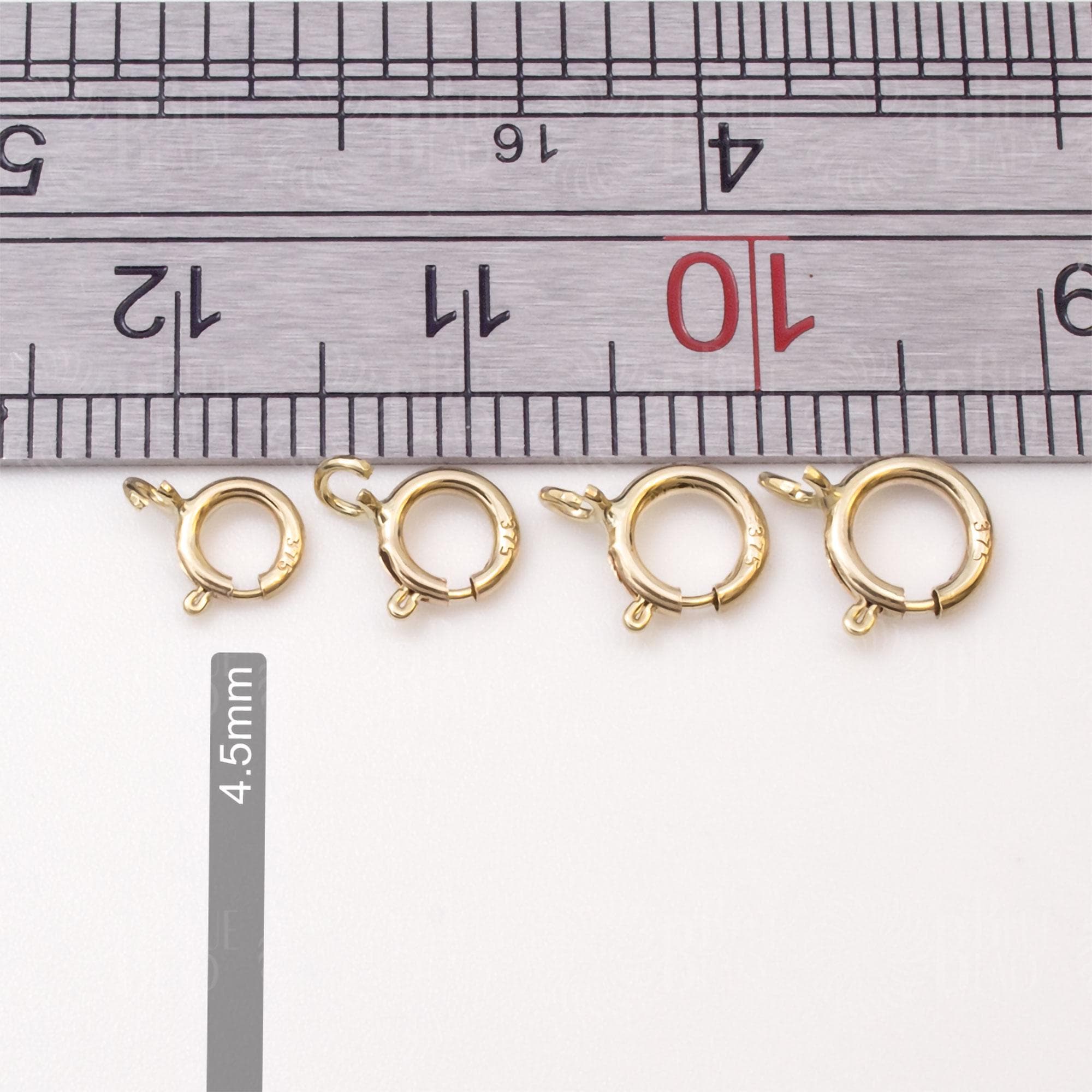 Solid 9ct Gold Bolt Ring Clasp Spring Open Ring Jewellery Fastening for ...