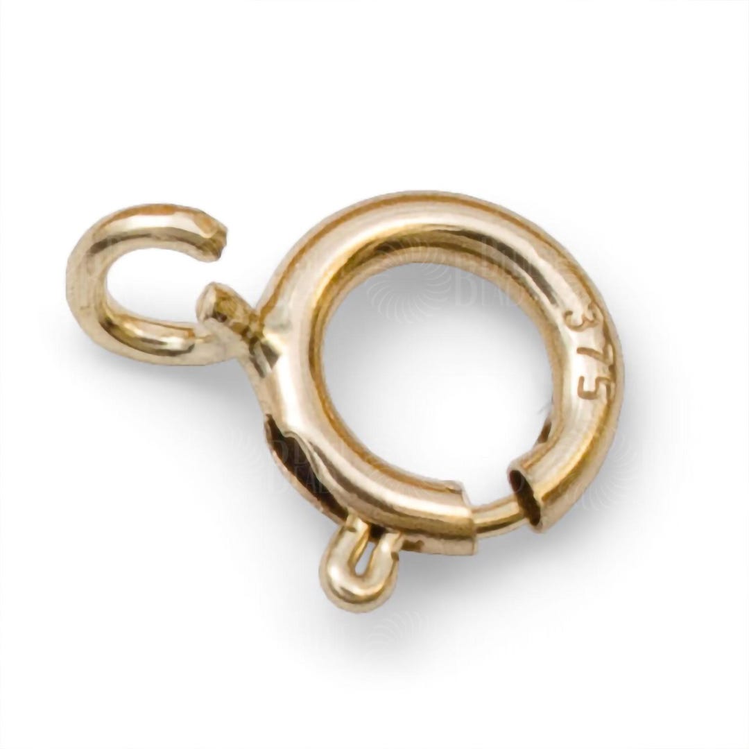 Solid 9ct Gold Bolt Ring Clasp Spring Open Ring Jewellery Fastening for ...