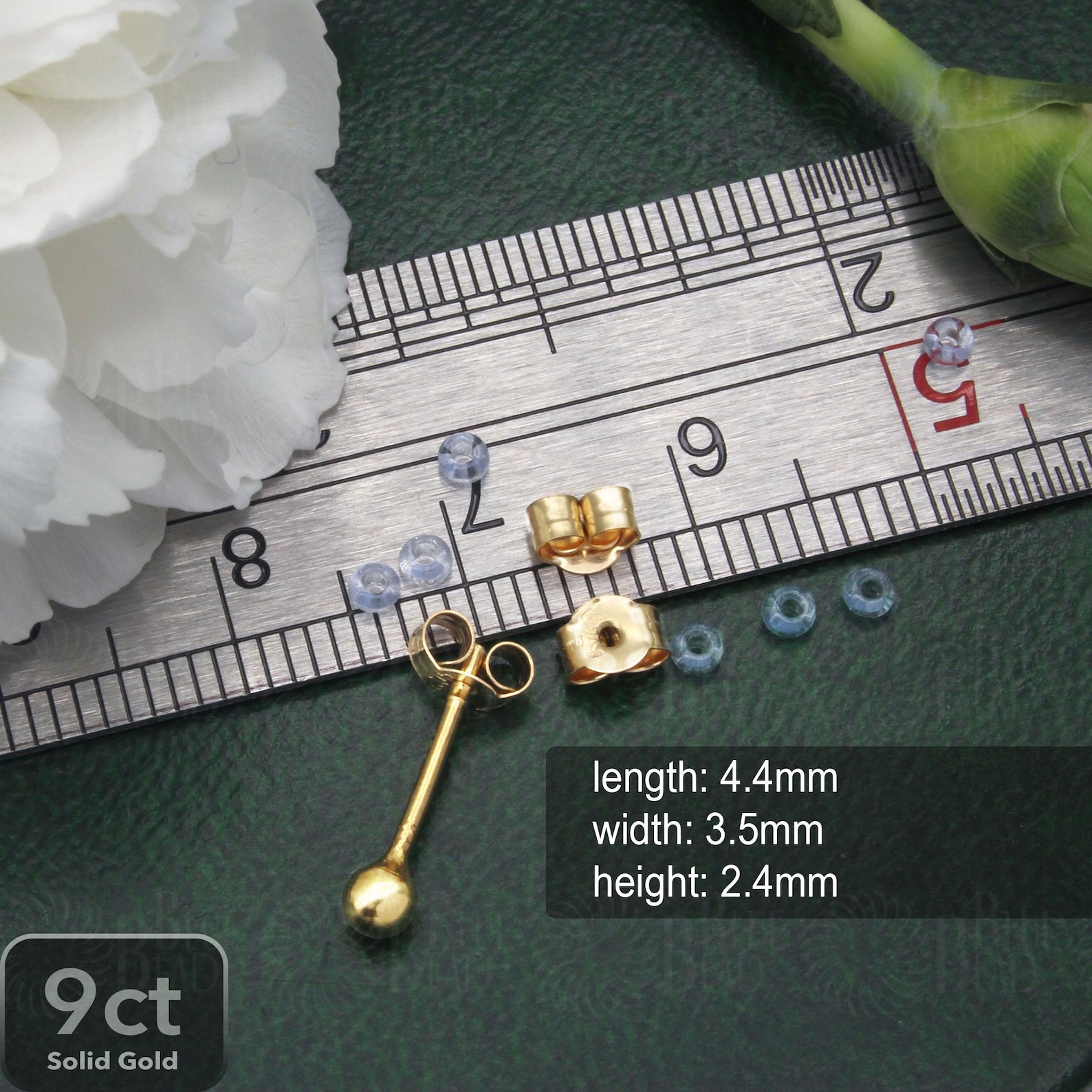 9ct Solid Yellow Gold Earring Backs 1 Pair 2 Sizes 9K Butterfly Scrolls ...