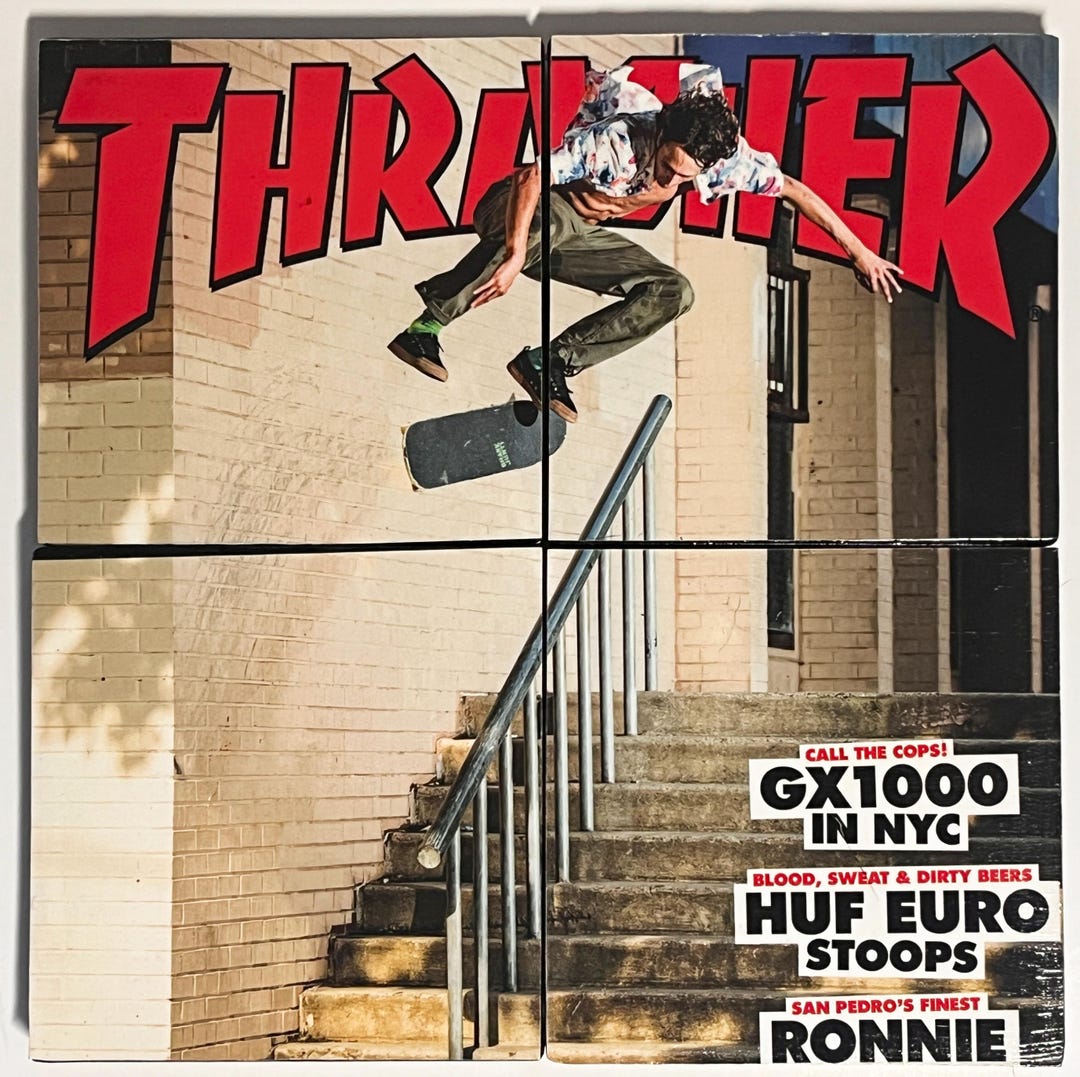 Thrasher Magazine Cover as Drink Coasters Kyle Walker Skater of the ...