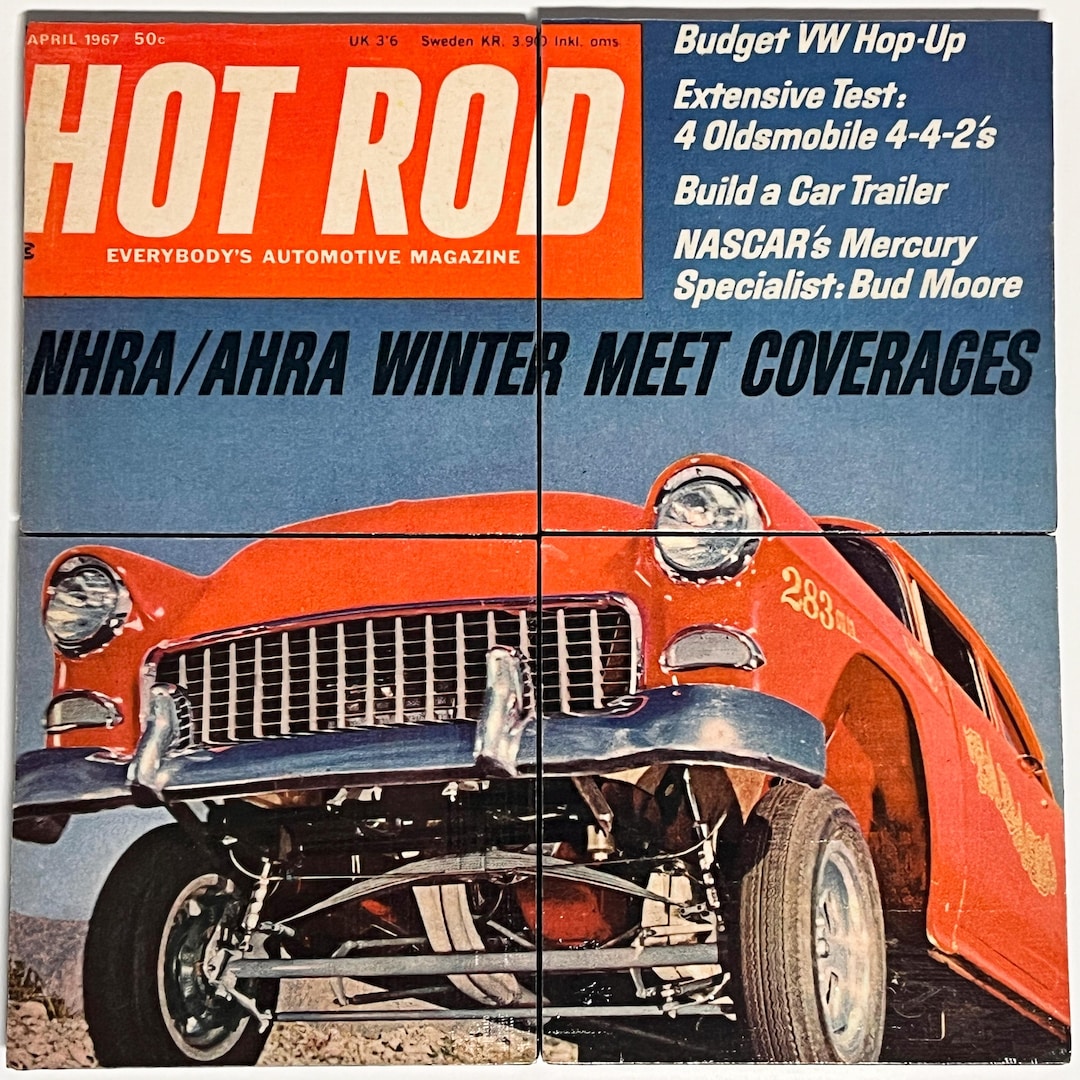 Hot Rod Magazine Cover as Drink Coasters NHRA/AHRA Winter Meet ...