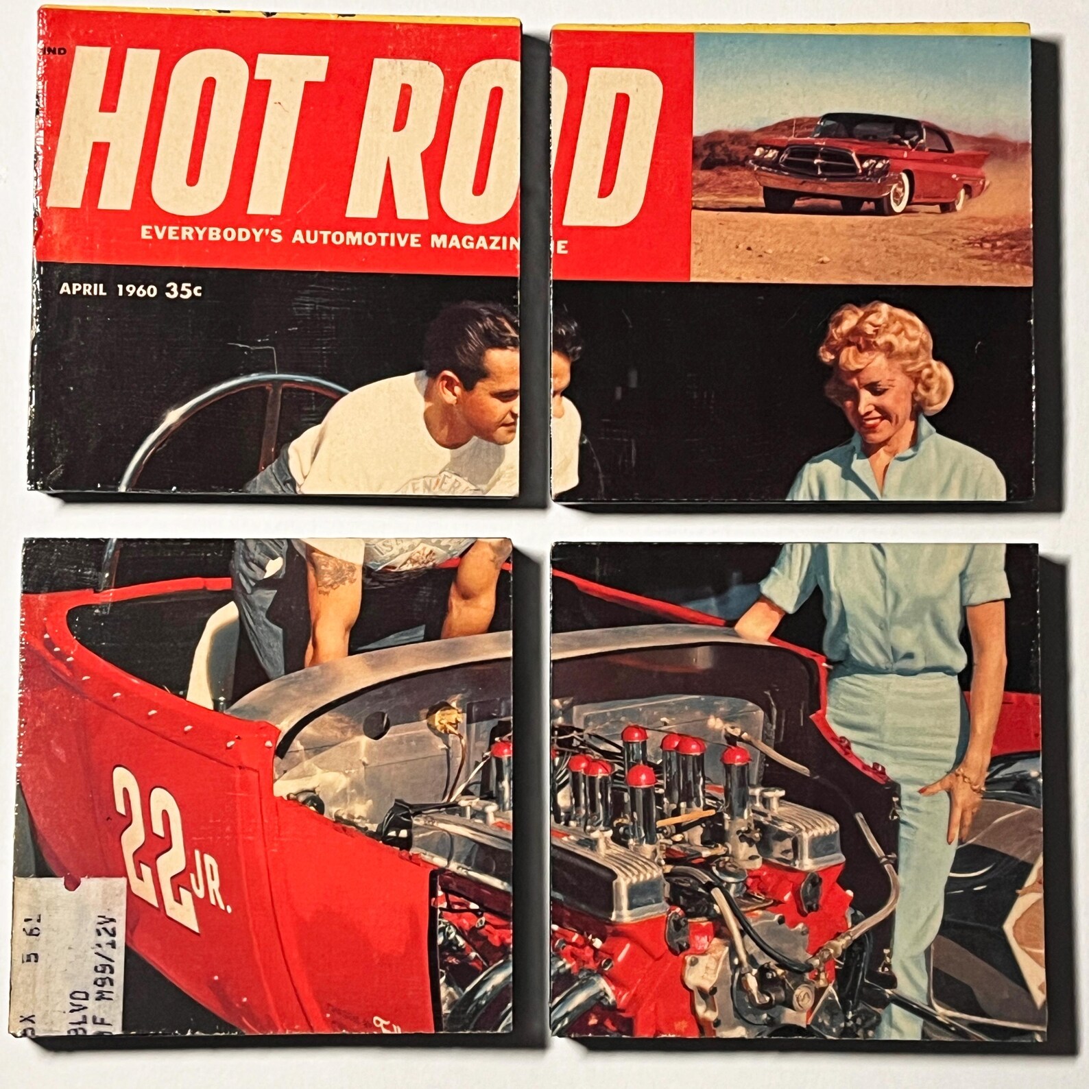 Hot Rod Magazine Cover as Drink Coasters 1929 Ford 22 Jr. Tony Nancy ...