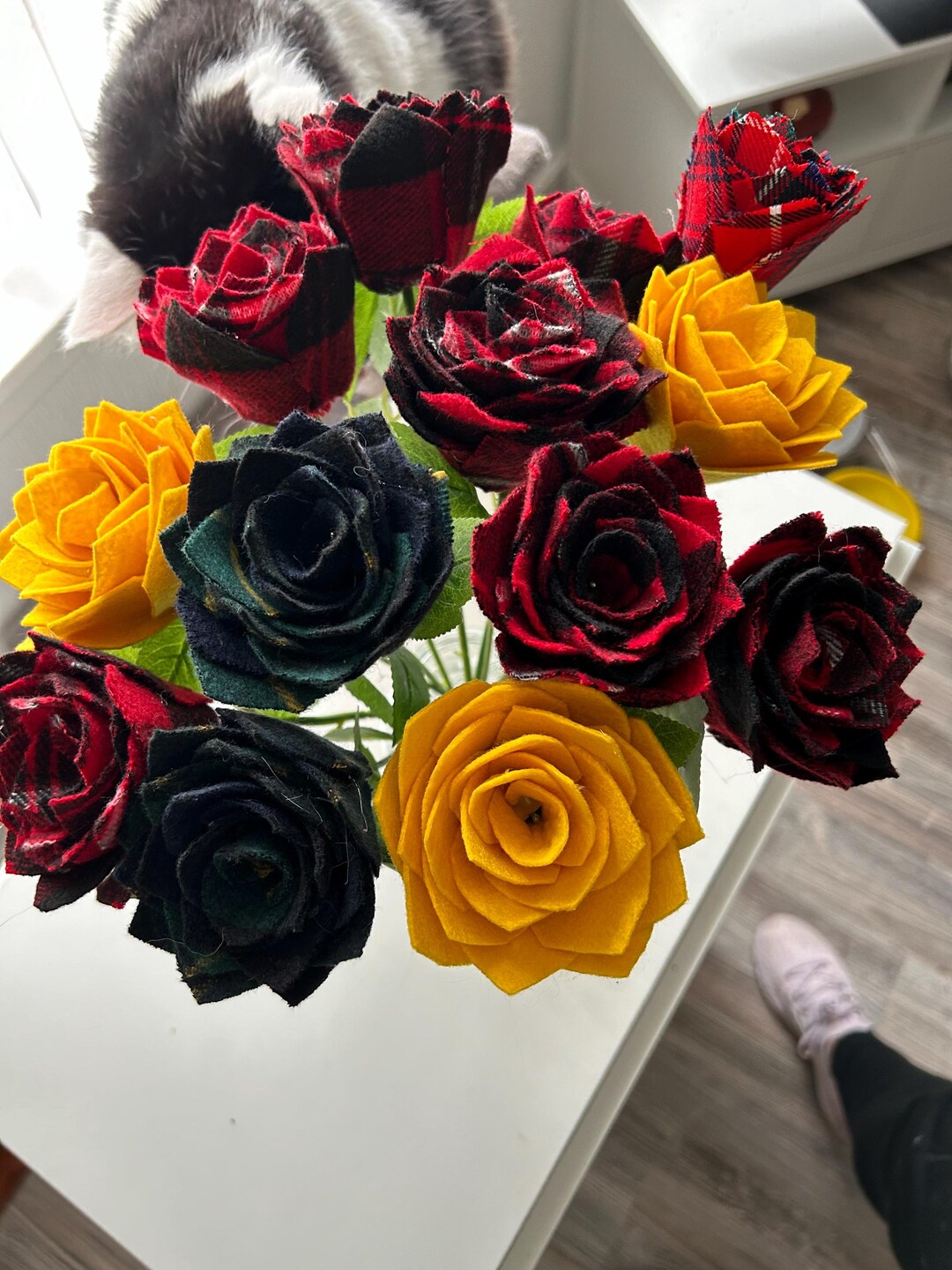 Tartan Handmade Roses - Etsy