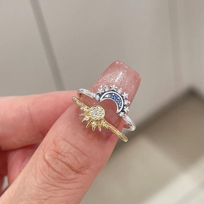 Sun and Moon Ring - Etsy