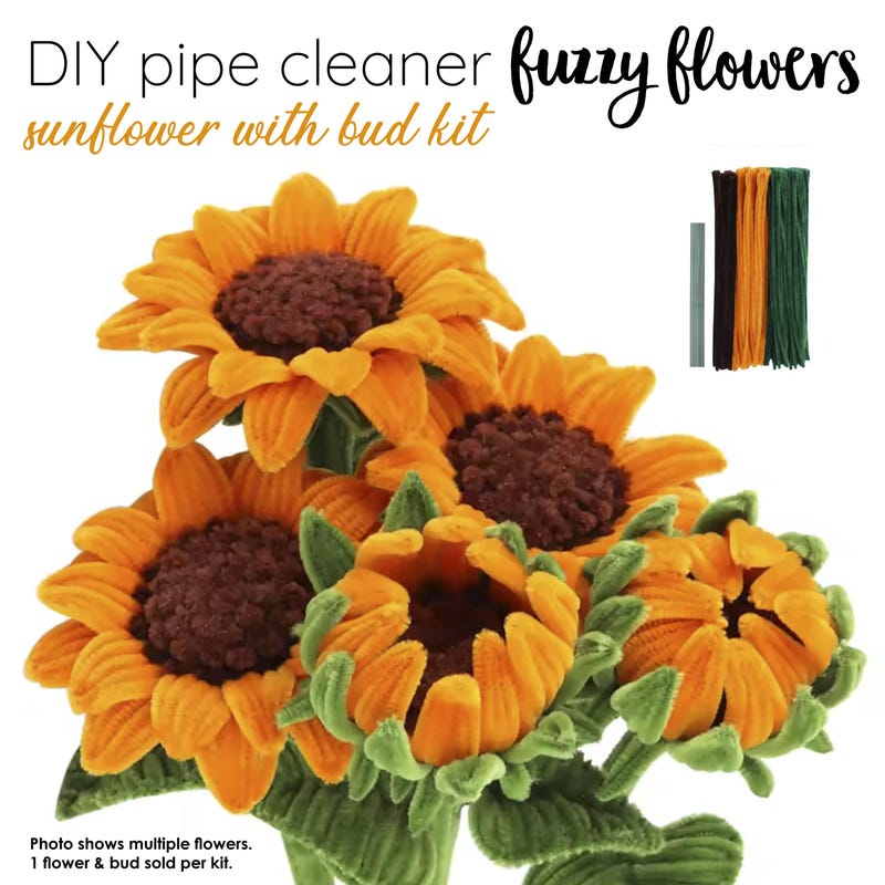 Fuzzy Wire Flowers - Etsy