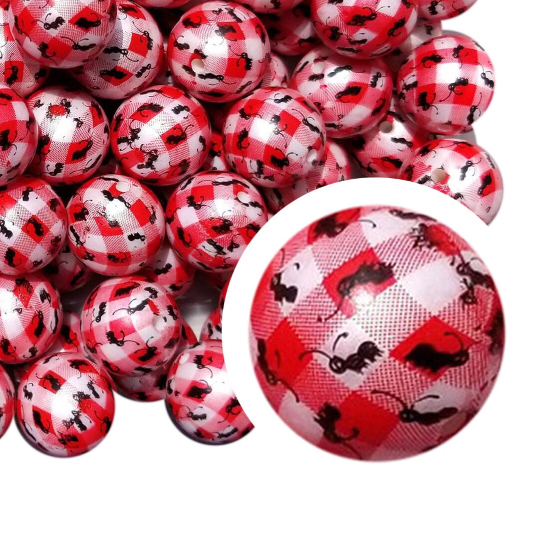 20mm Ant's Picnic Bubblegum Beads ,20mm Chunky Acrylic Bubble Gum Beads ...