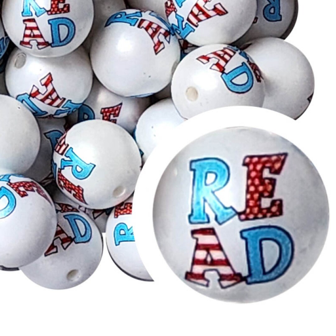 20mm Read Bubblegum Beads, 20mm Chunky Acrylic Bubble Gum Beads, Read ...