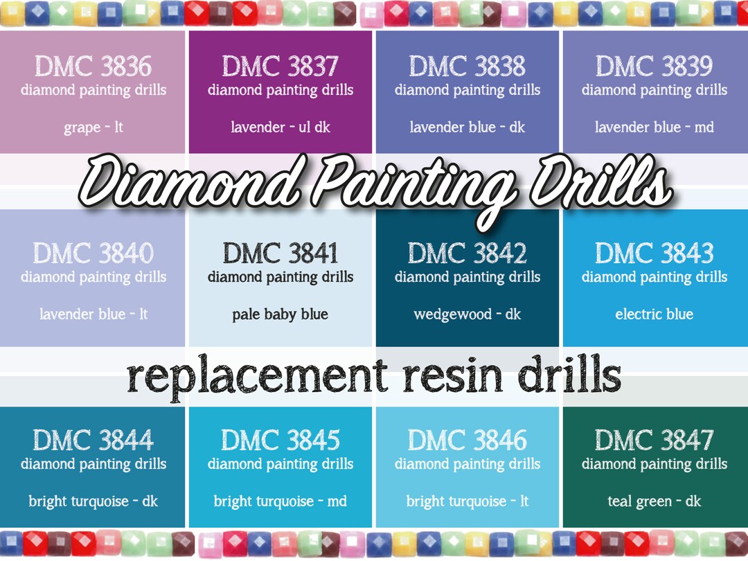 170 Pcs Replacement Resin Diamond Drills Diamond Painting Kits Square ...
