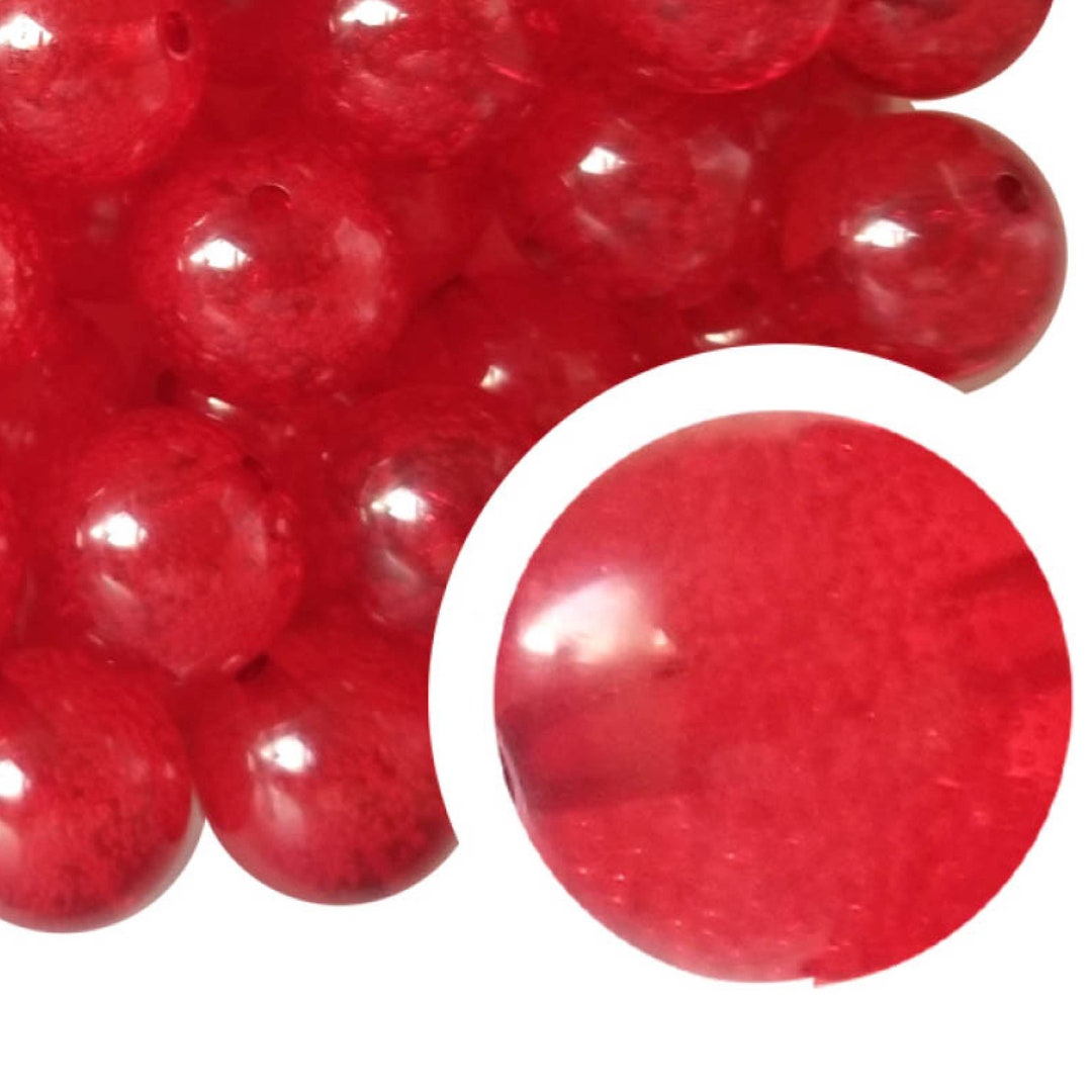 20mm Red Fizzy Bubbles Bubblegum Beads, 20mm Chunky Acrylic Bubble Gum ...