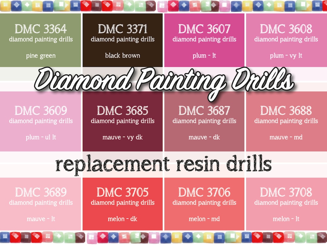 170 Pcs Replacement Resin Diamond Drills Diamond Painting Kits Square ...