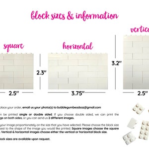 Small CUSTOM PHOTO LEGO Puzzle Bricks Custom Printed Blocks Print Your ...